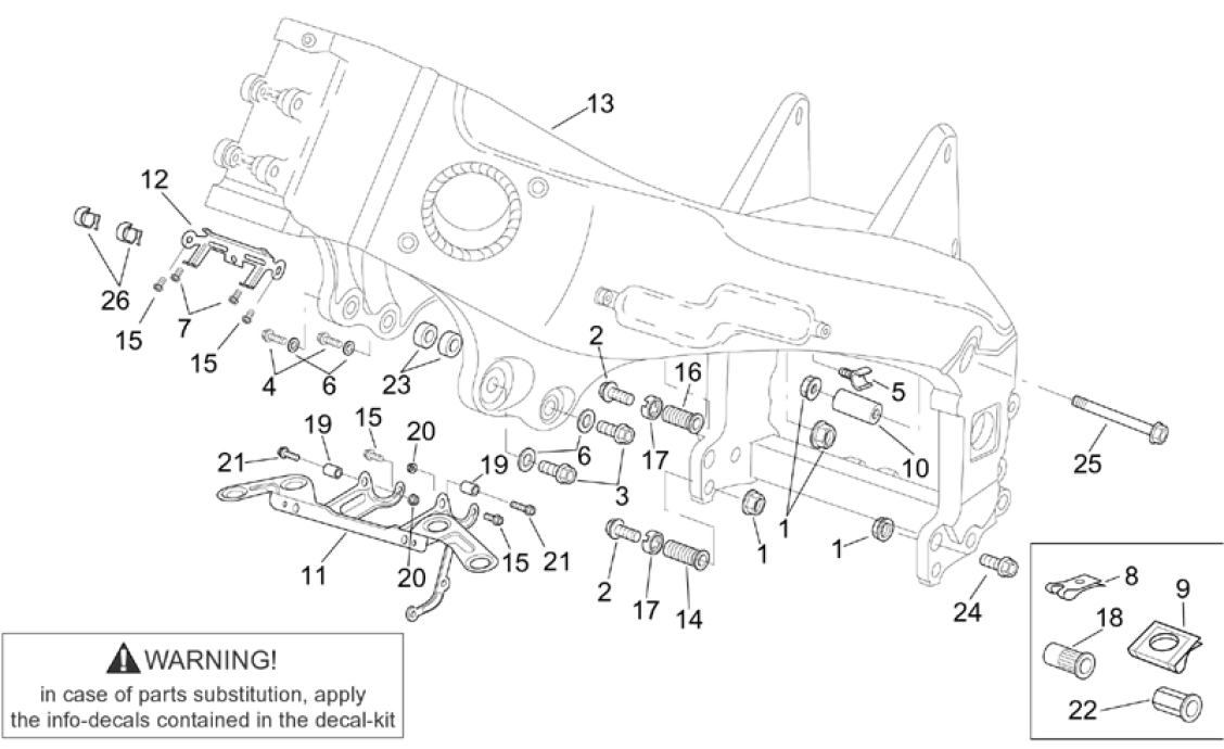 Frame III | Parts at Aprilia Genuine Parts, Aprilia Parts, Aprilia ...